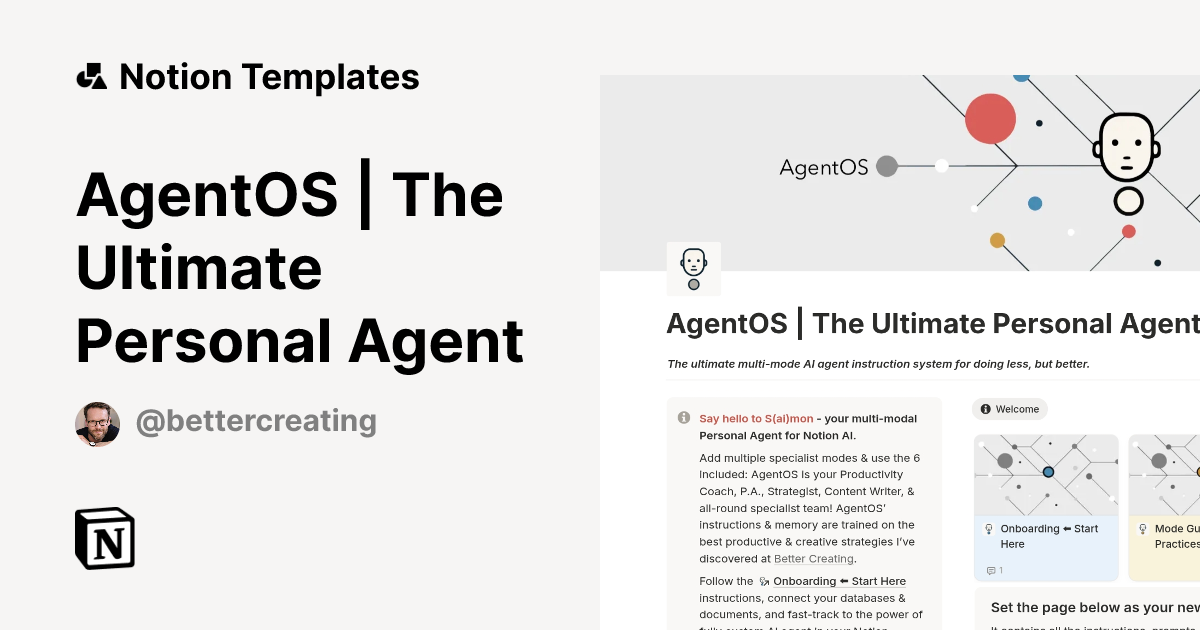 AgentOS | The Ultimate Personal Agent Template by Better Creating ...