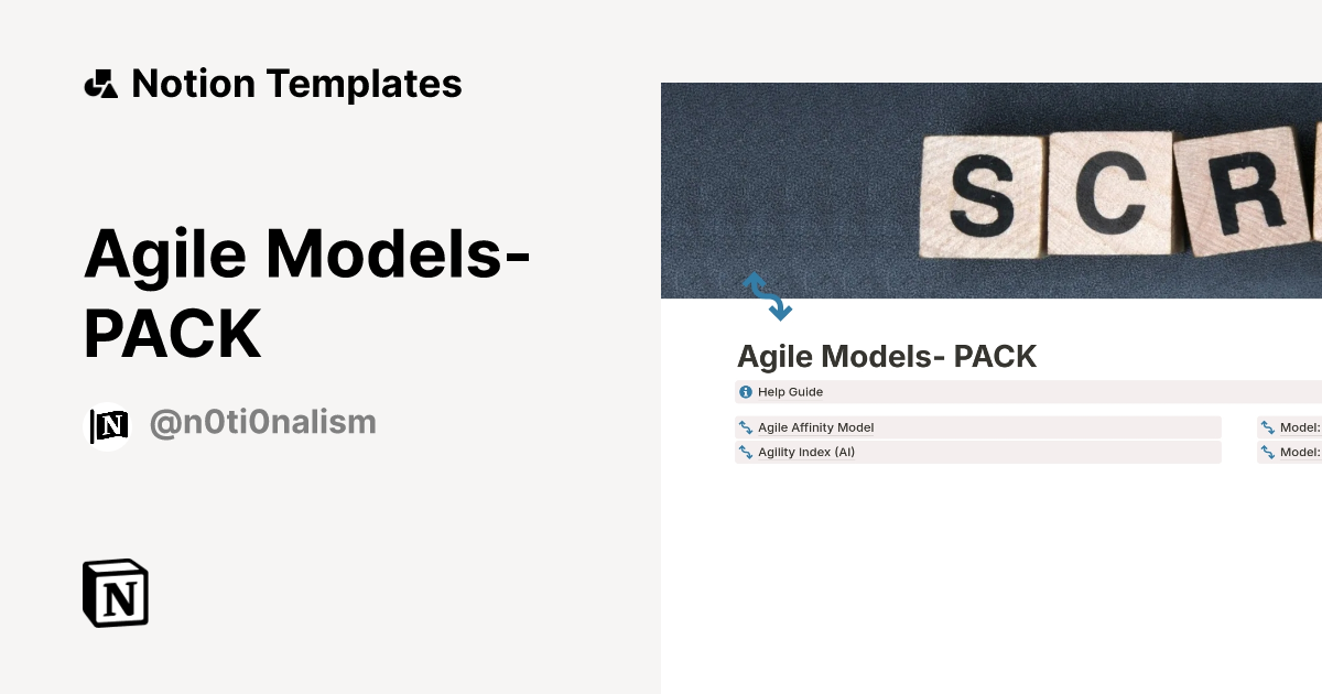 Agile Models- PACK Template | Notion Marketplace