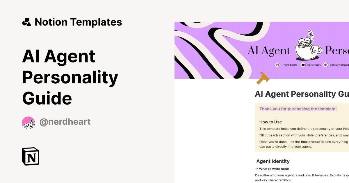 AI Agent Personality Guide Template | Notion Marketplace