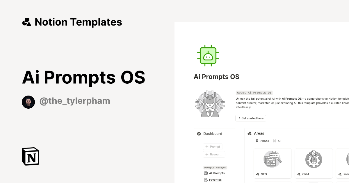 Ai Prompts OS Template | Notion Marketplace
