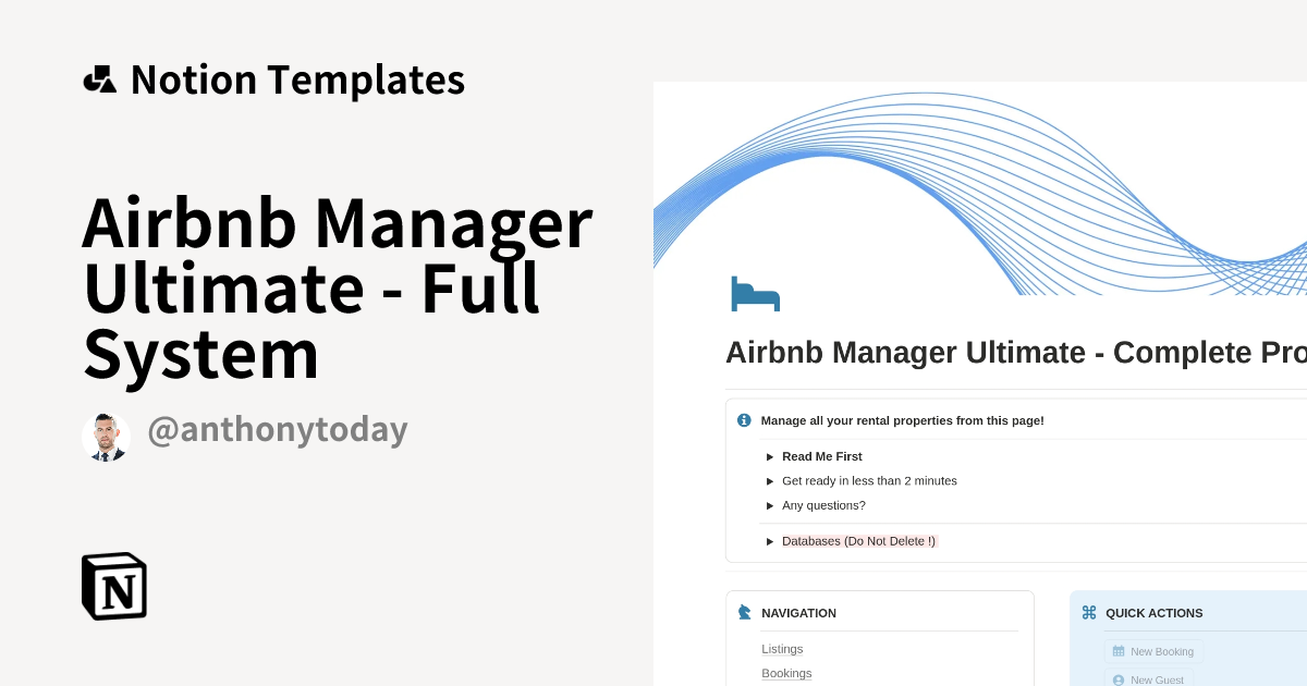 Airbnb Manager Ultimate - Full System Template | Notion Marketplace
