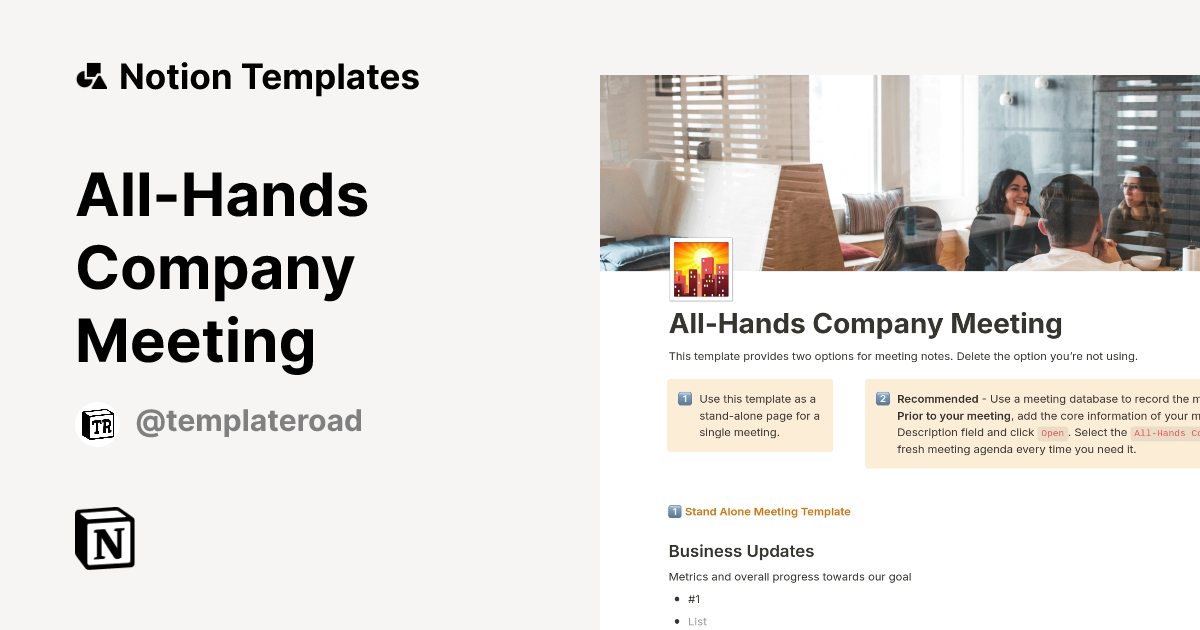 All-Hands Company Meeting Template | Notion Marketplace