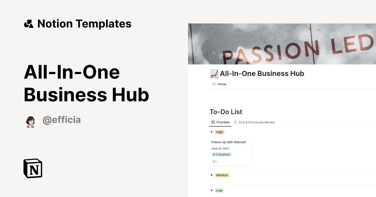 All-In-One Business Hub Template | Notion Marketplace