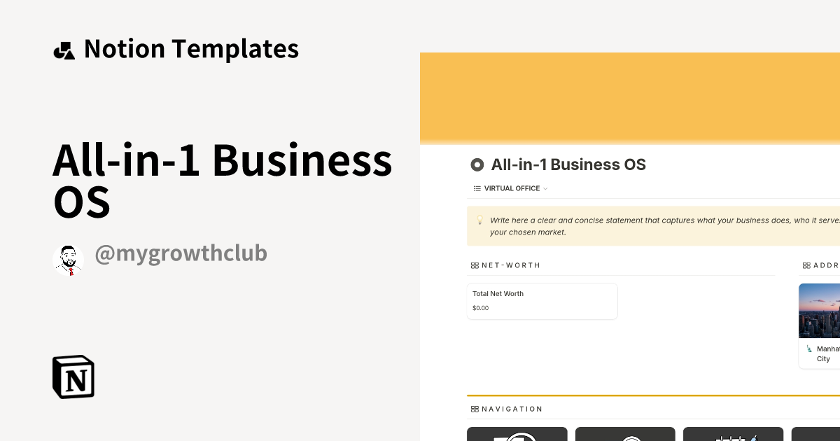 All-in-1 Business OS Template by N.K. Emmanuel | Notion Marketplace