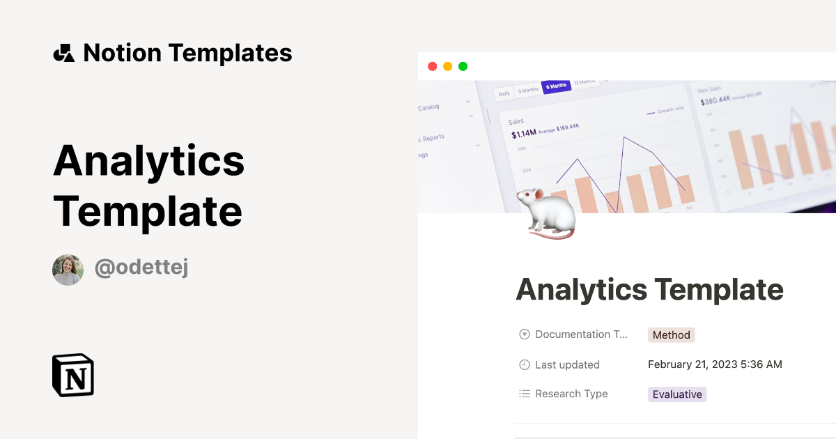 Analytics Template Template | Notion Marketplace