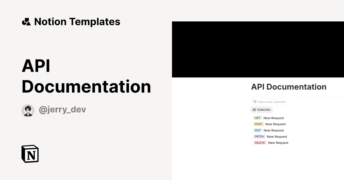 API Documentation Template by Jerry | Notion Marketplace