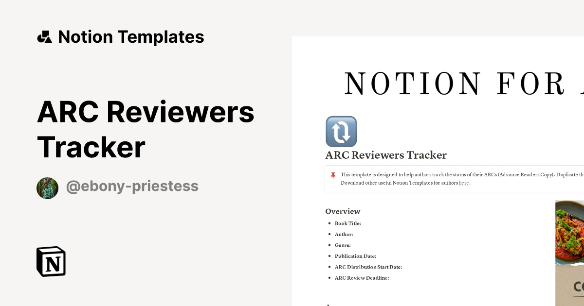 ARC Reviewers Tracker Template | Notion Marketplace