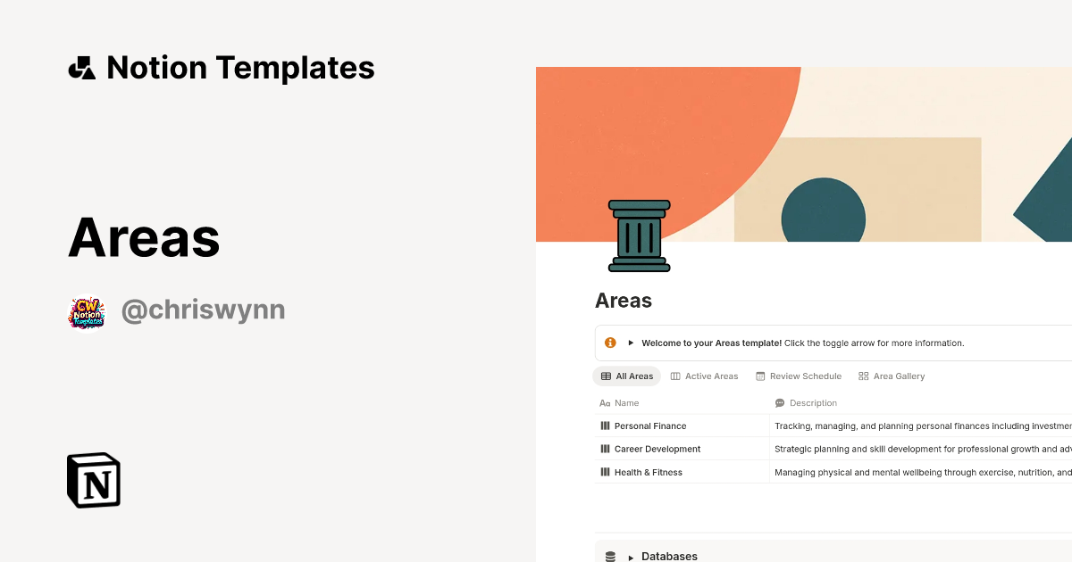 Areas Template | Notion Marketplace