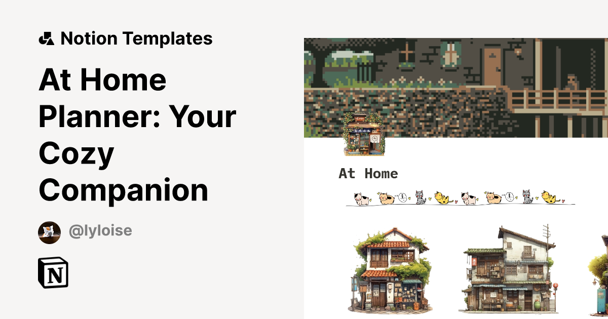At Home Planner: Your Cozy Companion Template by Loewe | Notion Marketplace