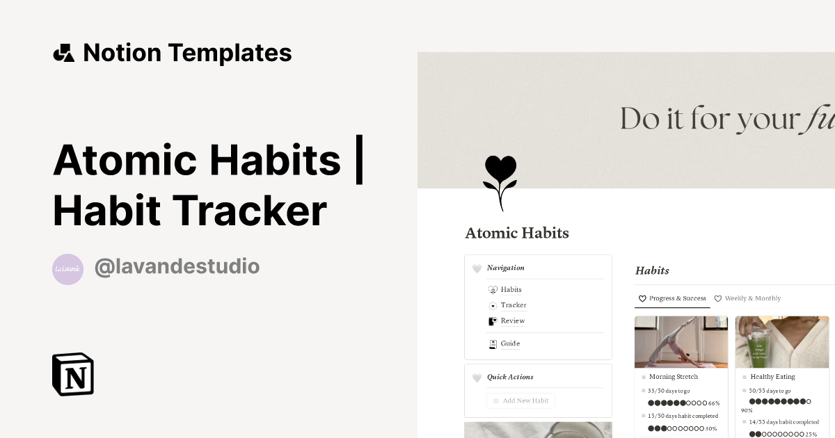 Atomic Habits | Habit Tracker Template | Notion Marketplace