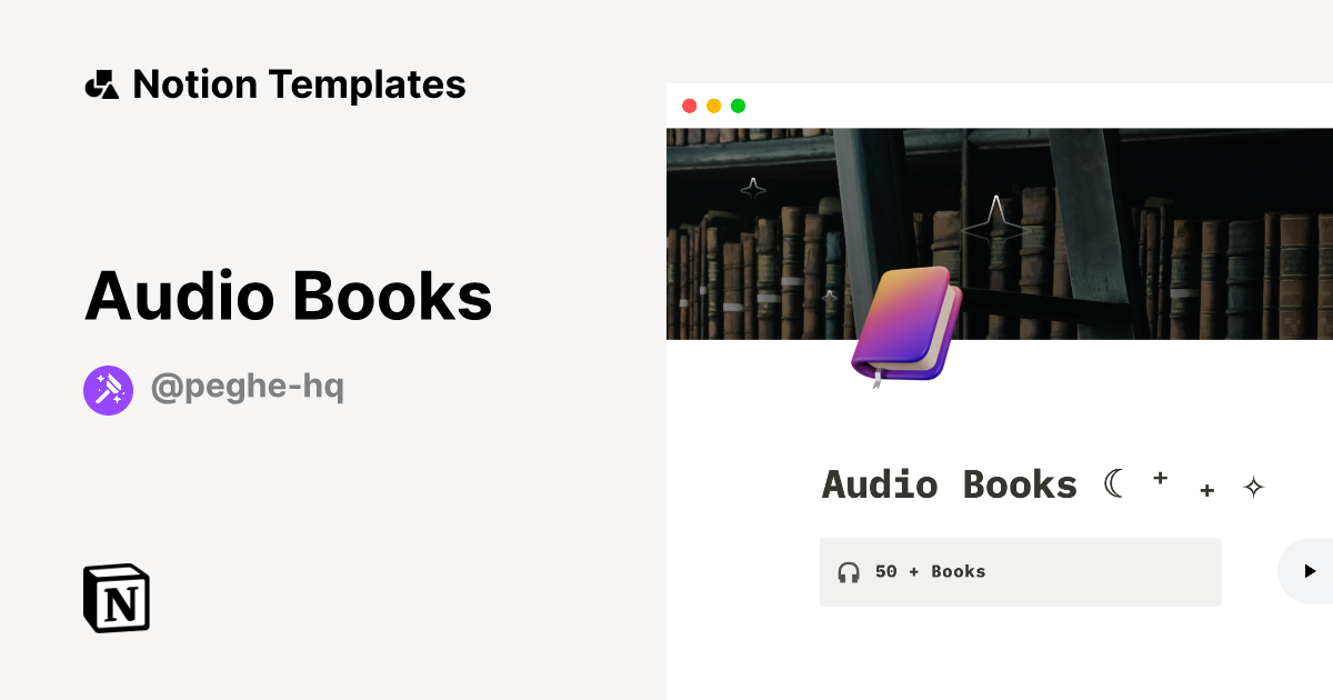 Audio Books Template | Notion Marketplace
