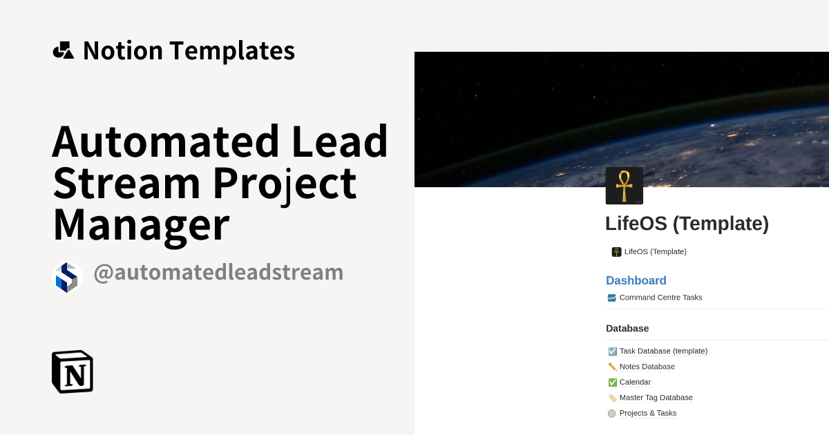 Automated Lead Stream Project Manager Template | Notion Marketplace