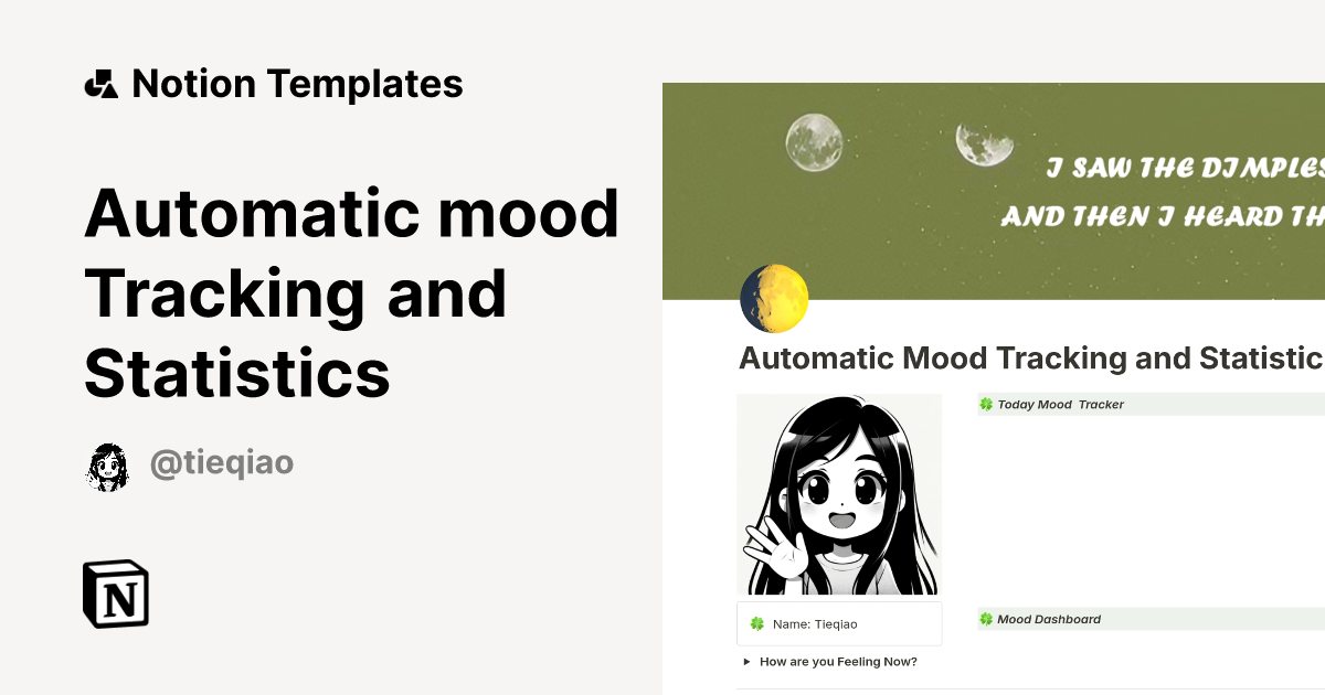 Automatic mood Tracking and Statistics Template by TieQiao | Notion ...