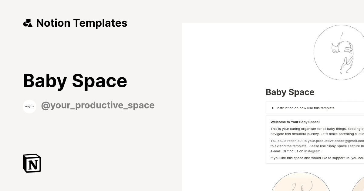 Baby Space Template by Your Productive Space | Notion Marketplace