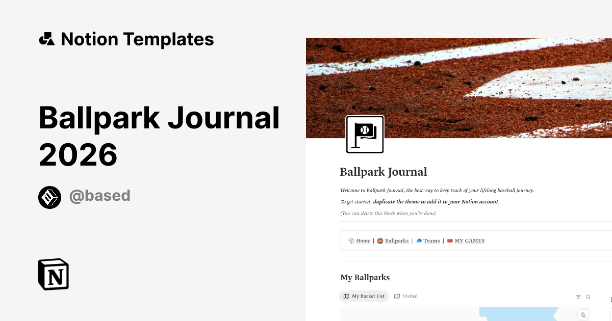 Ballpark Journal 2026 Template by BASED | Notion Marketplace