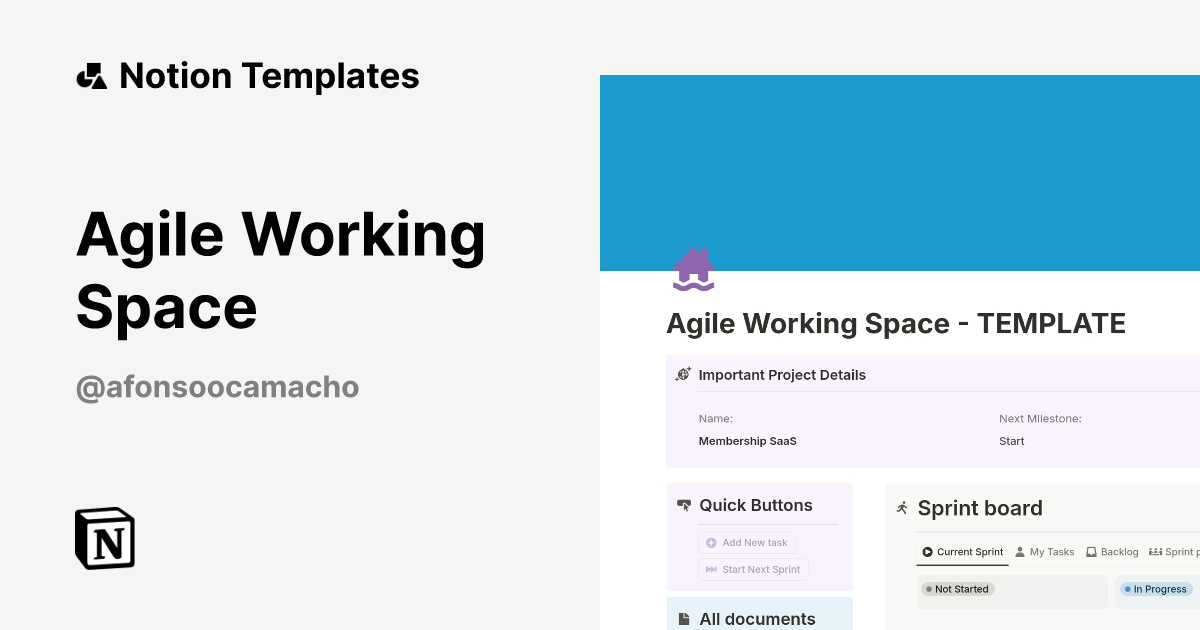 Agile Working Space Template | Notion Marketplace