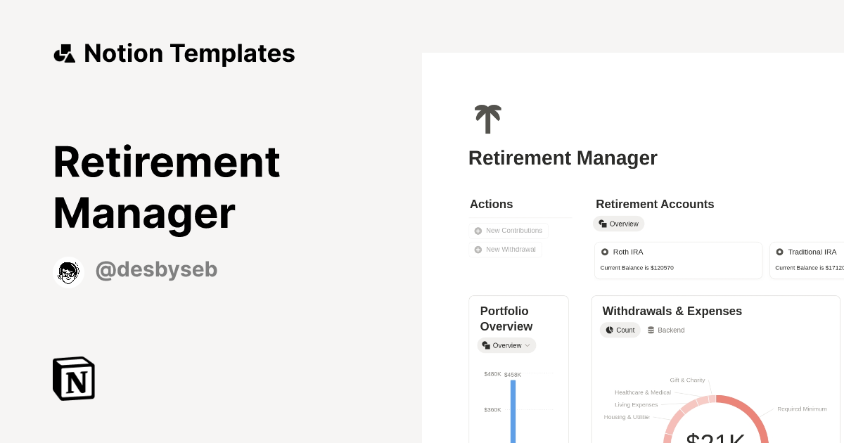 Retirement Manager Template | Notion Marketplace