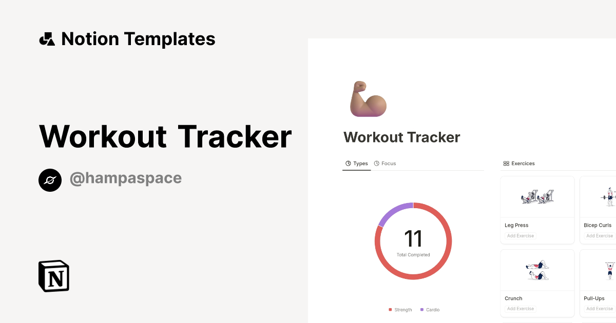Workout Tracker Template | Notion Marketplace