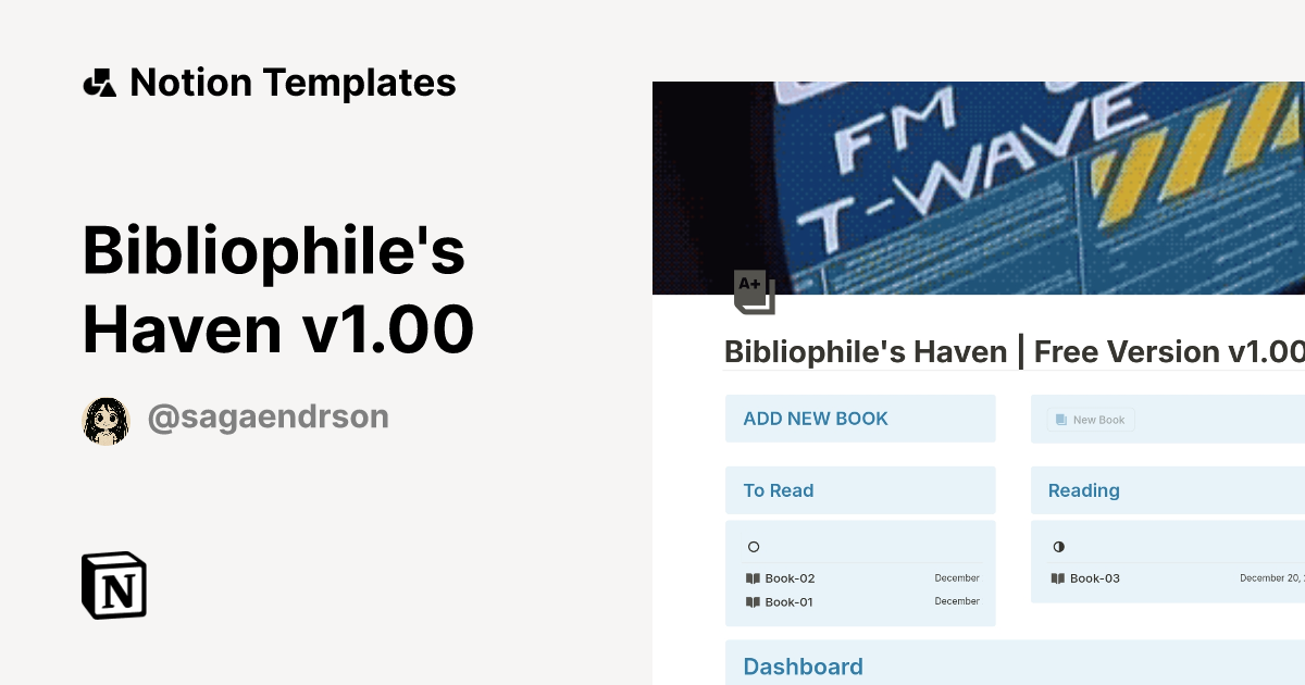 Bibliophile's Haven v1.00 Template | Notion Marketplace