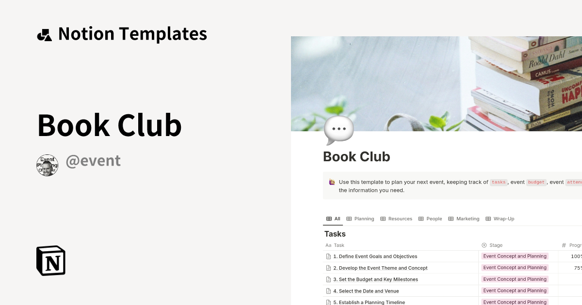 Book Club Template | Notion Marketplace