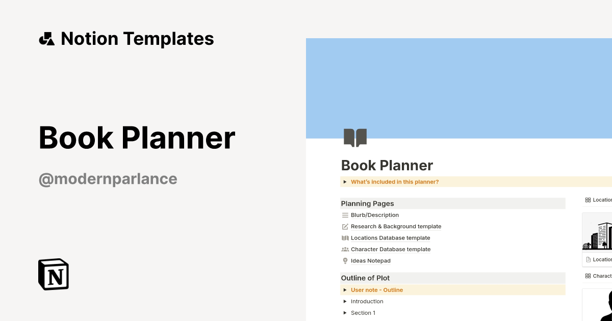 Book Planner Template | Notion Marketplace