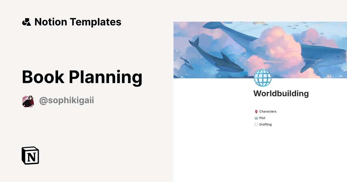 Book Planning Template by sophi | Notion Marketplace