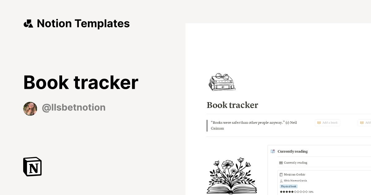 Book tracker Template | Notion Marketplace