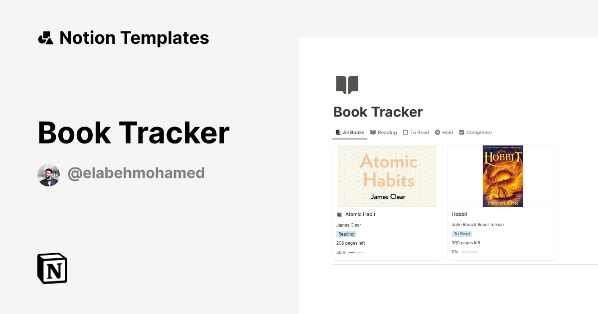 Book Tracker Template | Notion Marketplace