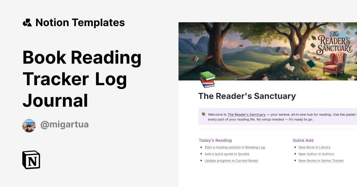 Book Reading Tracker Log Journal Template by Mike's Various Templates ...