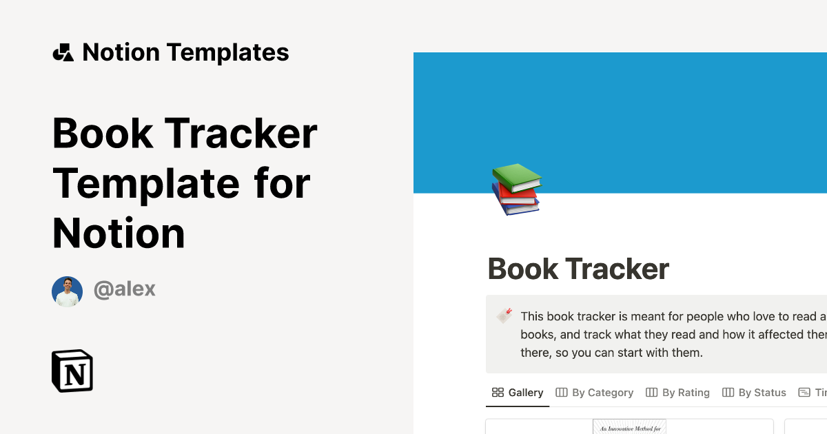 Book Tracker Template For Notion Template Notion Marketplace