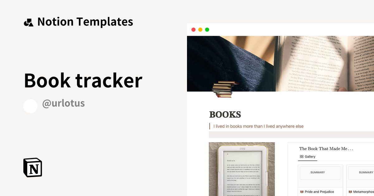 Book tracker Template | Notion Marketplace