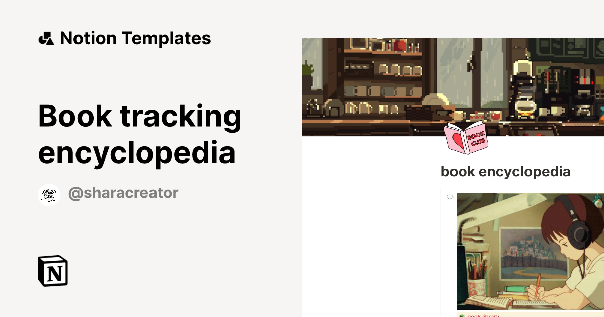 Book tracking encyclopedia Template | Notion Marketplace