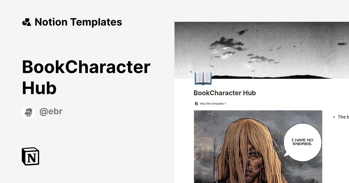 BookCharacter Hub Template | Notion Marketplace