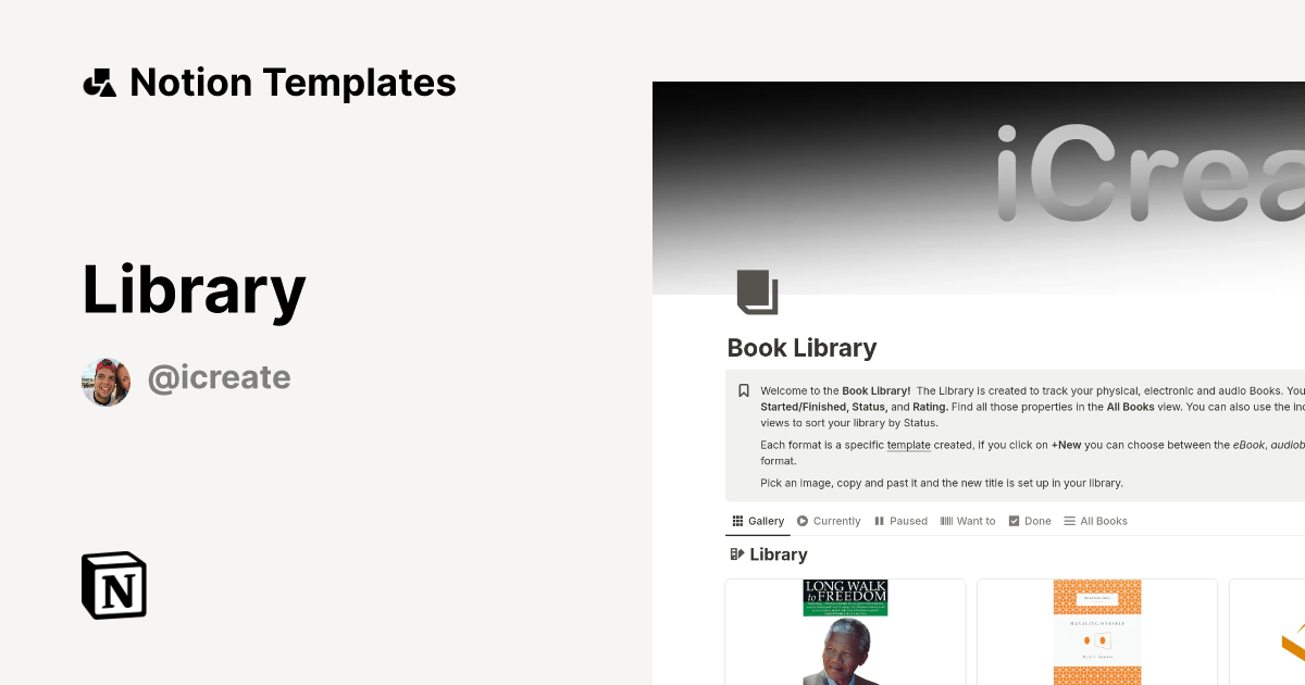 Library Template | Notion Marketplace