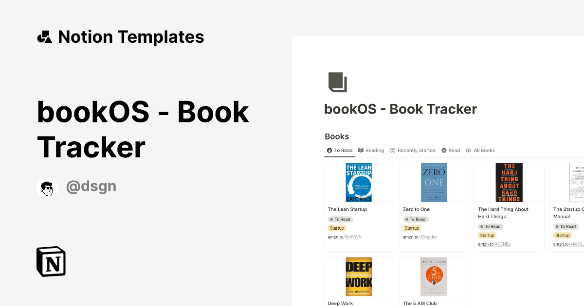 bookOS - Book Tracker Template | Notion Marketplace