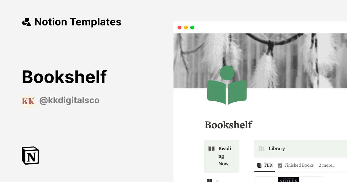 Bookshelf Template | Notion Marketplace