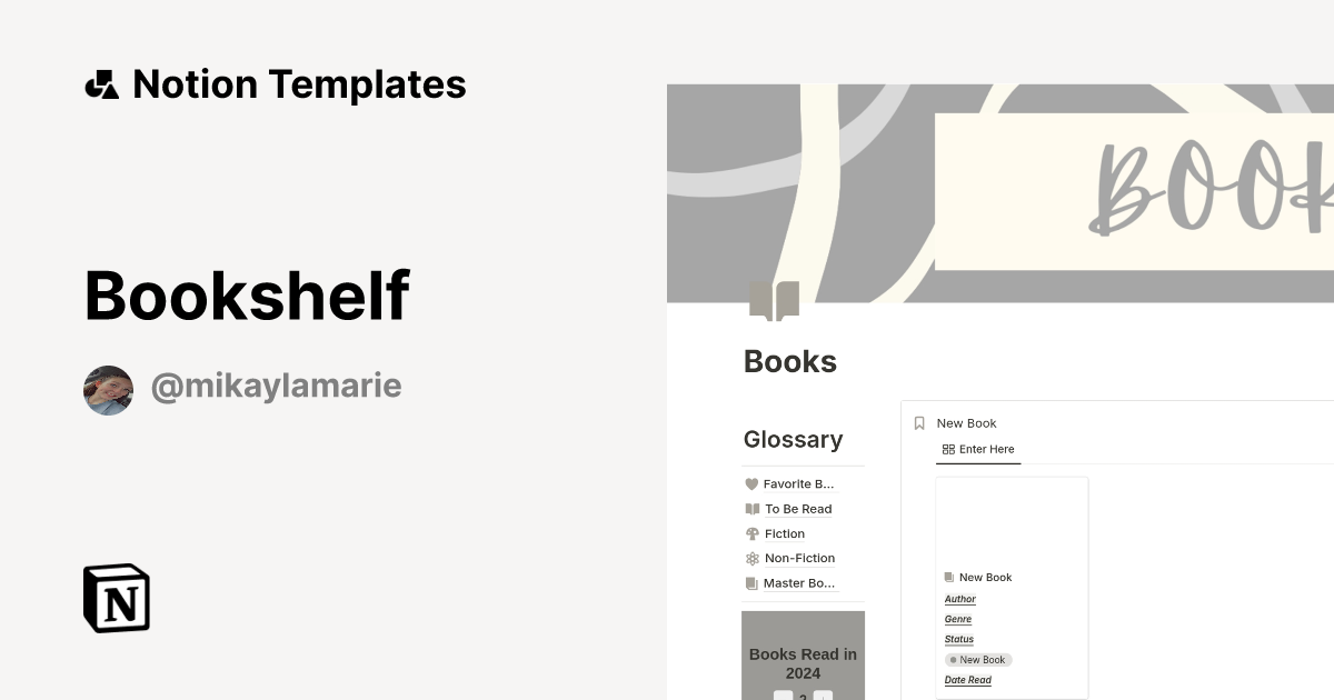 Bookshelf Template | Notion Marketplace