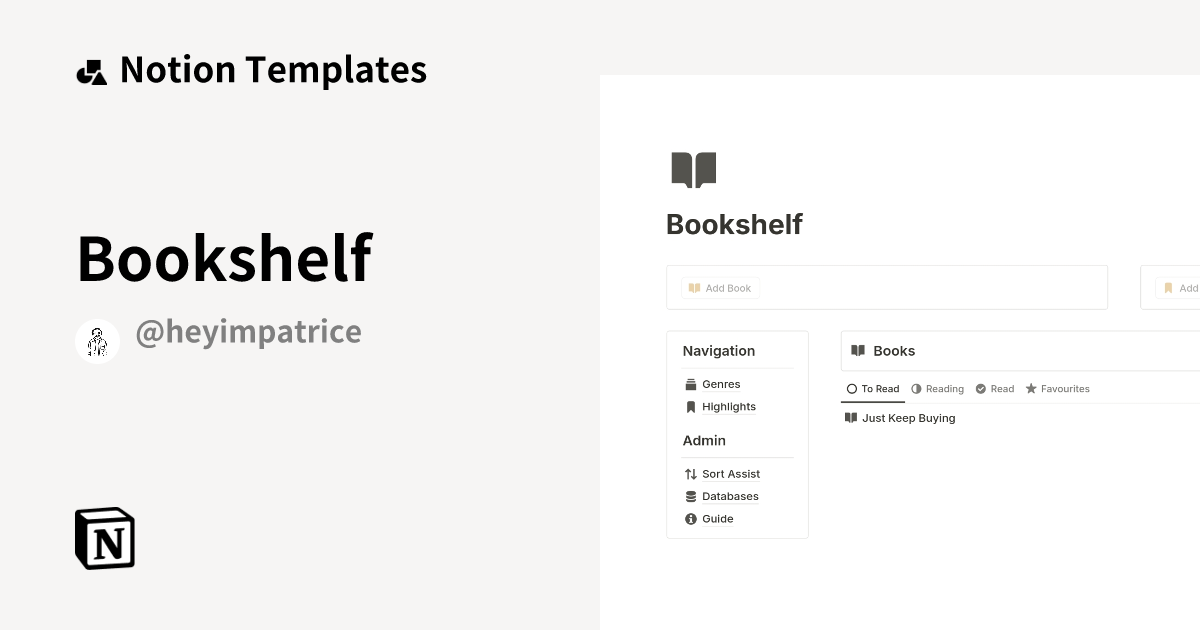 Bookshelf Template | Notion Marketplace