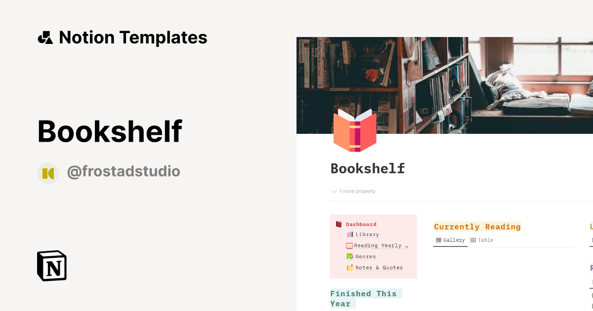 Bookshelf Template | Notion Marketplace