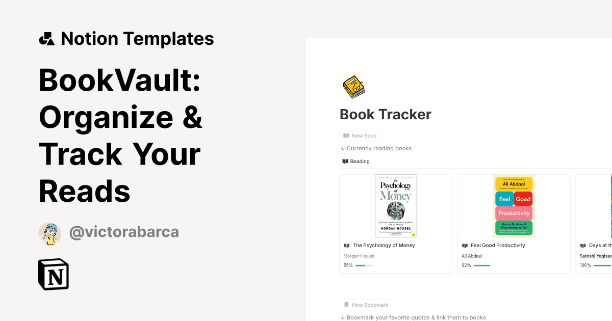 BookVault: Organize & Track Your Reads Template | Notion Marketplace