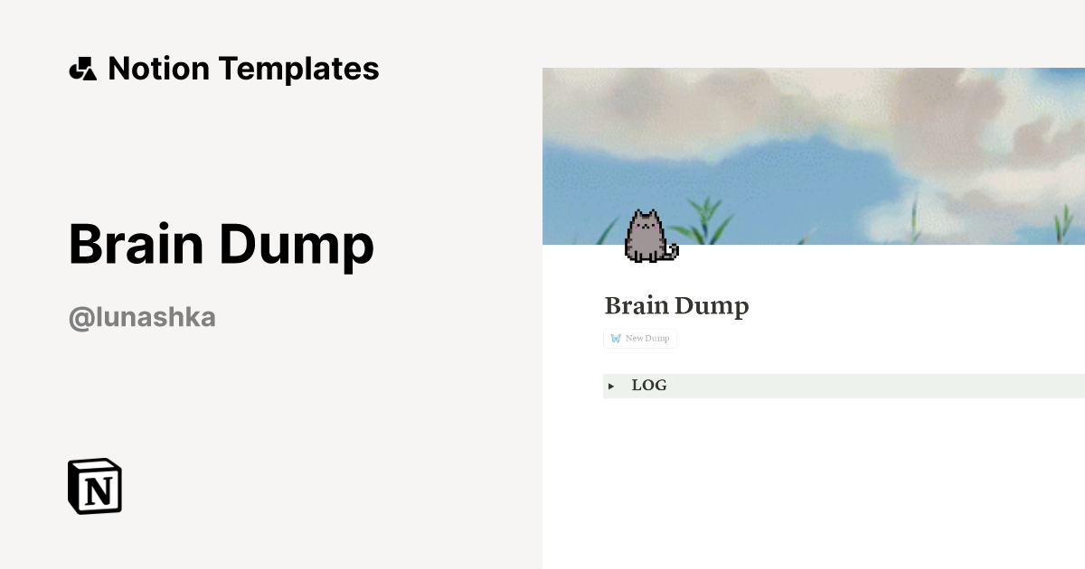 Brain Dump Template | Notion Marketplace