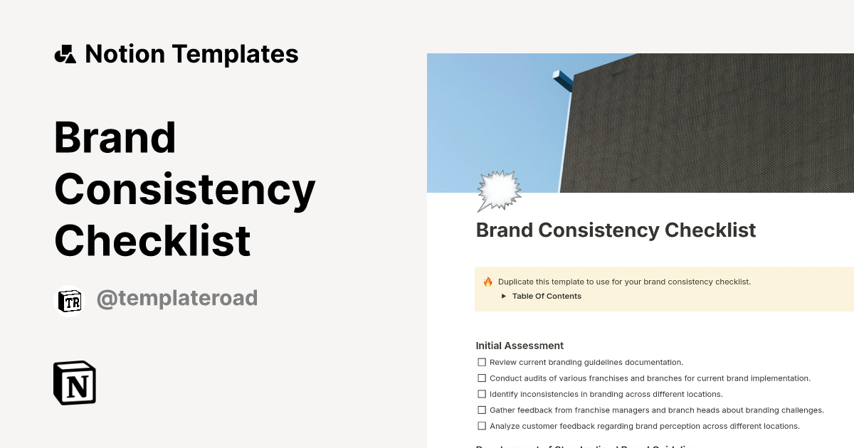 Brand Consistency Checklist Template | Notion Marketplace