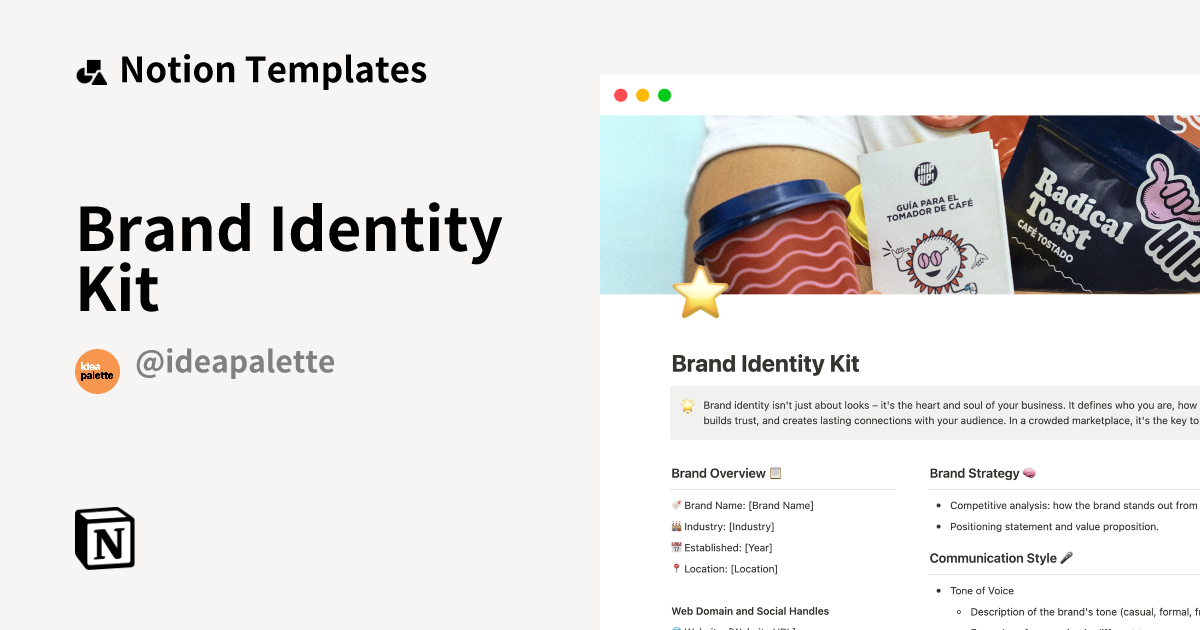 Brand Identity Kit Template | Notion Marketplace