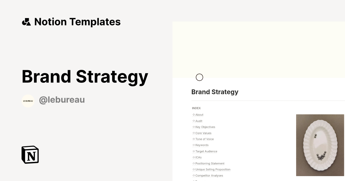 Brand Strategy Template | Notion Marketplace