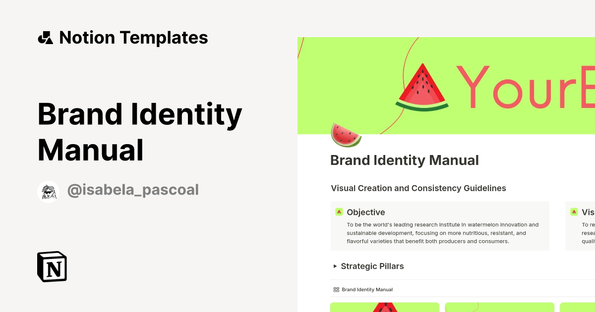 Brand Identity Manual Template | Notion Marketplace