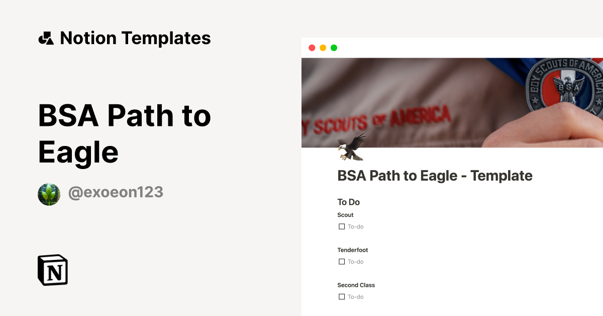 BSA Path to Eagle Template by Max | Notion Marketplace