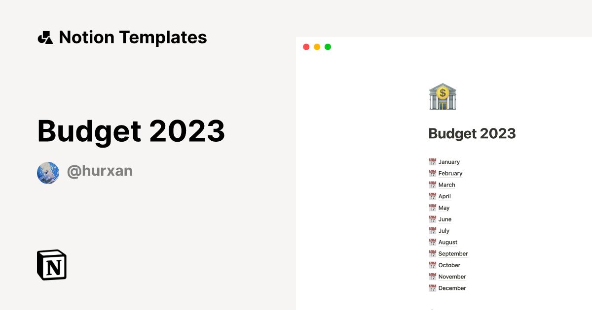 Budget 2023 Template | Notion Marketplace