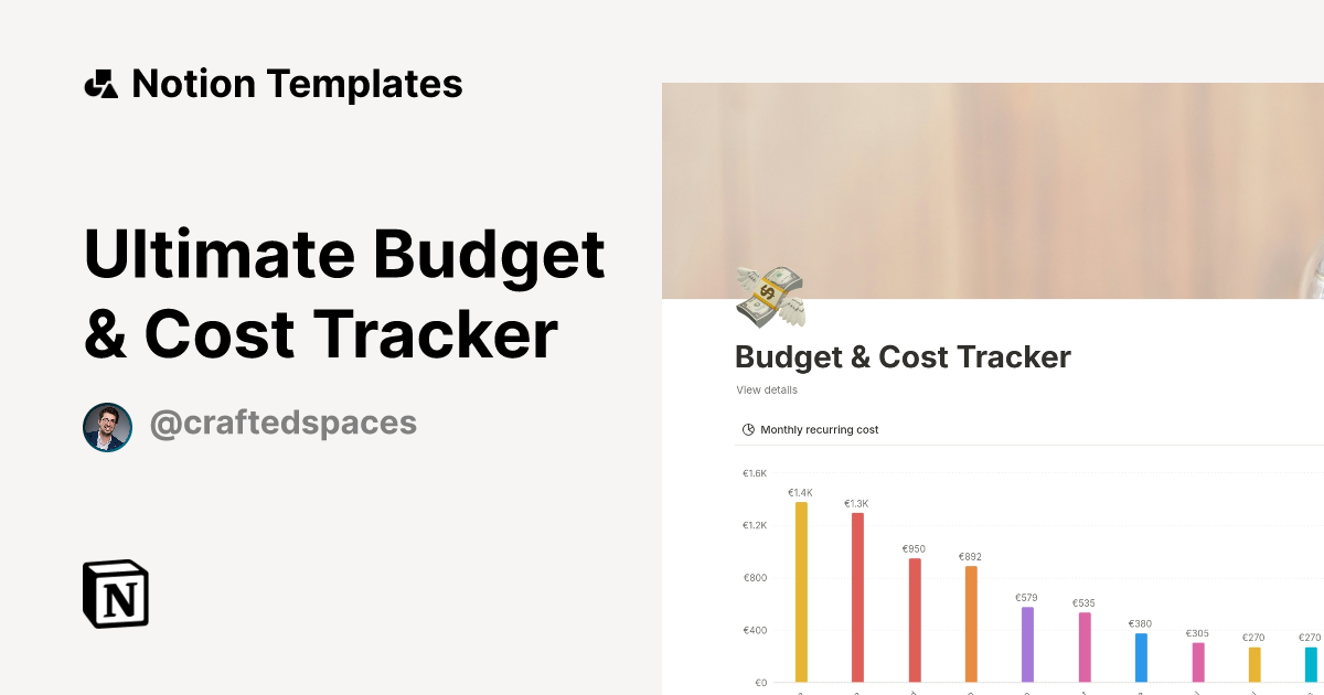 Ultimate Budget & Cost Tracker Template by Thomas Cerulis | Notion ...