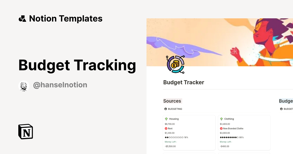 Budget Tracking Template | Notion Marketplace