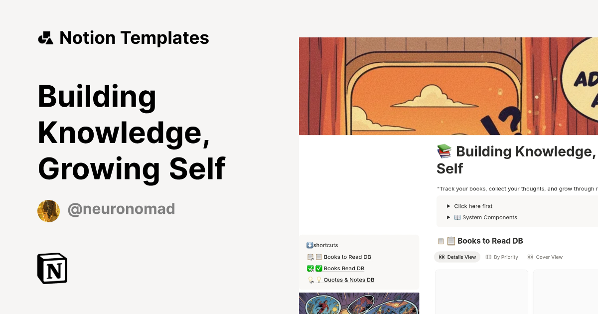 Building Knowledge, Growing Self Template | Notion Marketplace